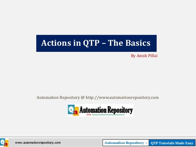 Actions in QTP