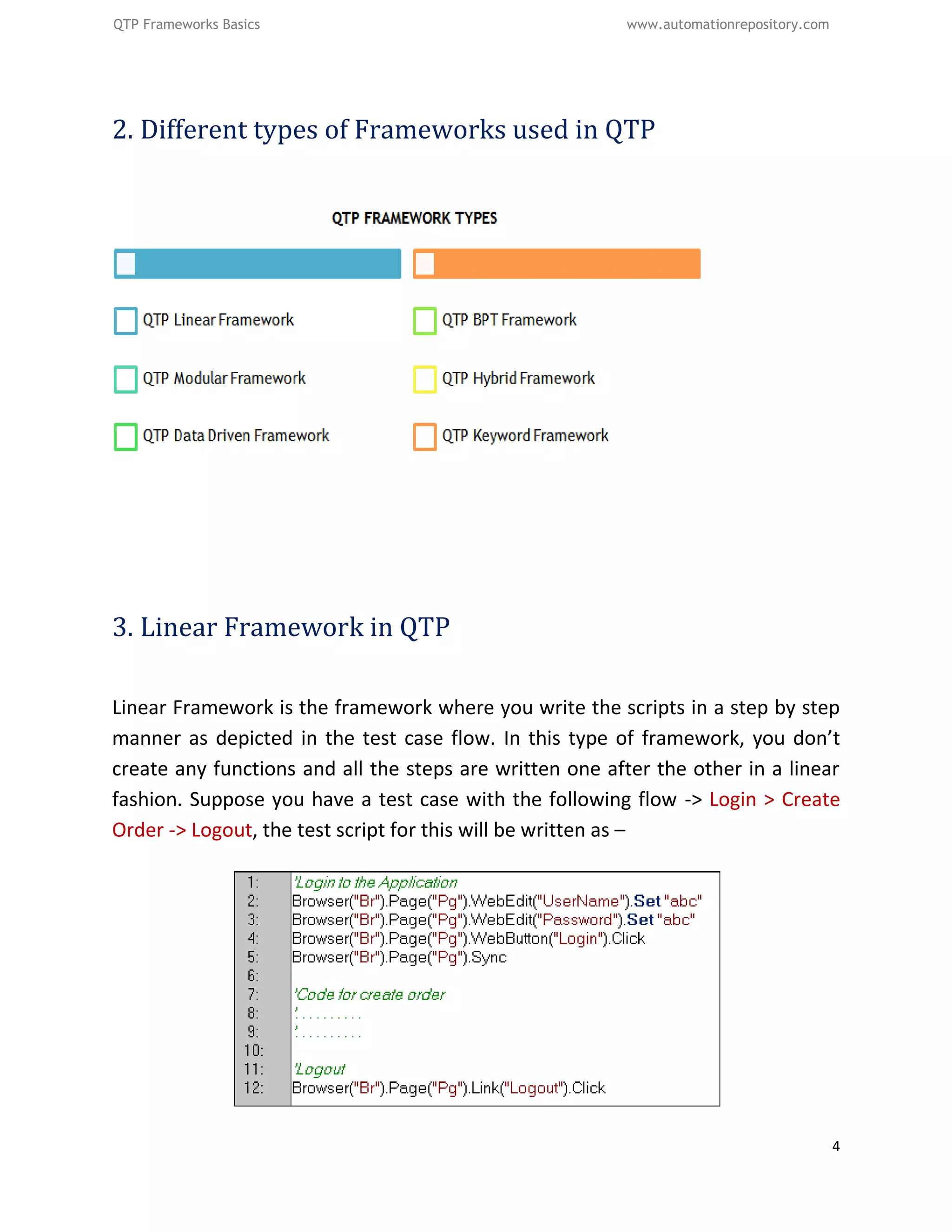 Basics of QTP Framework | PDF