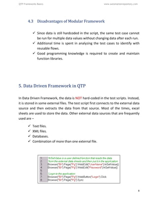 Basics of QTP Framework | PDF