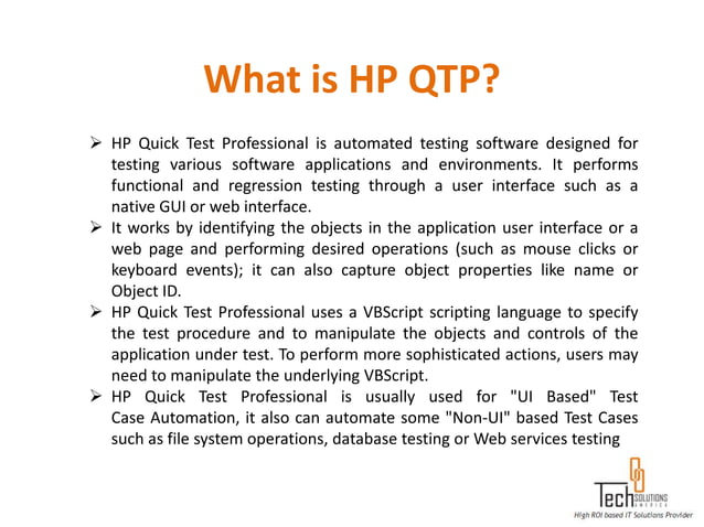 QTP Tutorial | PPT