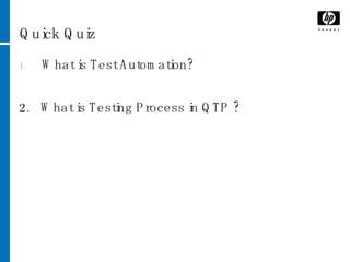 Qtp Training Deepti 1 Of 4187 | PPT