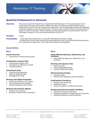 Qtp 9.2 Suite | PPT