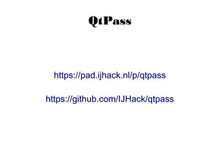 QtPass - Crossplatform GUI for pass the standard unix password manager | PDF