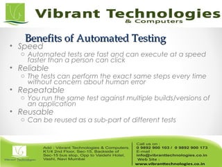 Qtp - Introduction to automation basics | PPT