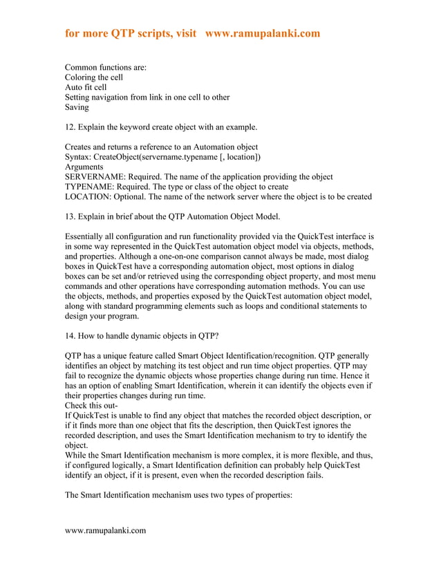 Qtp basic stuff | PDF