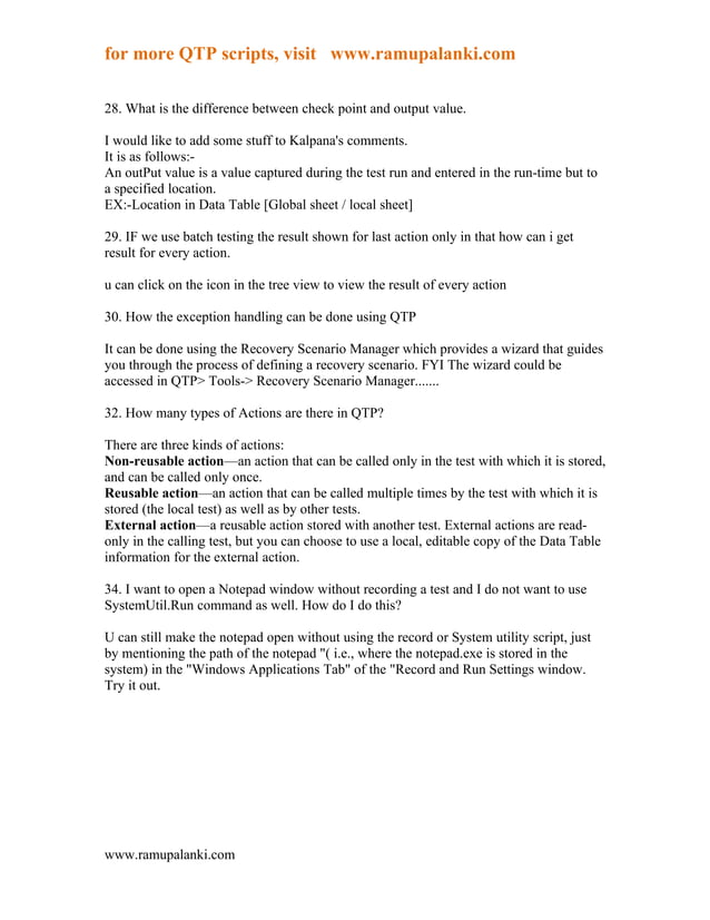 Qtp basic stuff | PDF