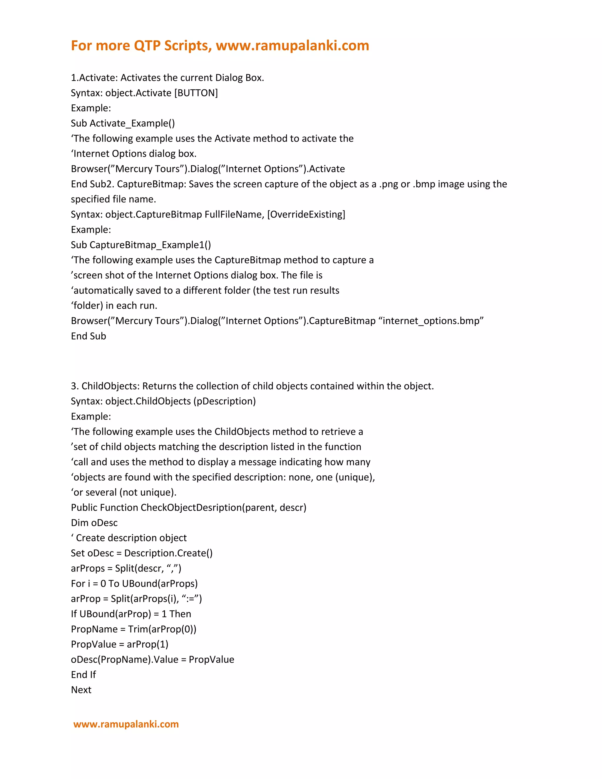 Qtp best tutorial | PDF