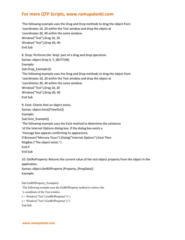 Qtp best tutorial | PDF