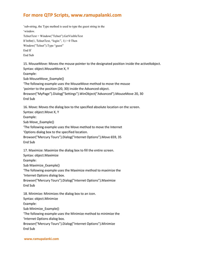 Qtp best tutorial | PDF