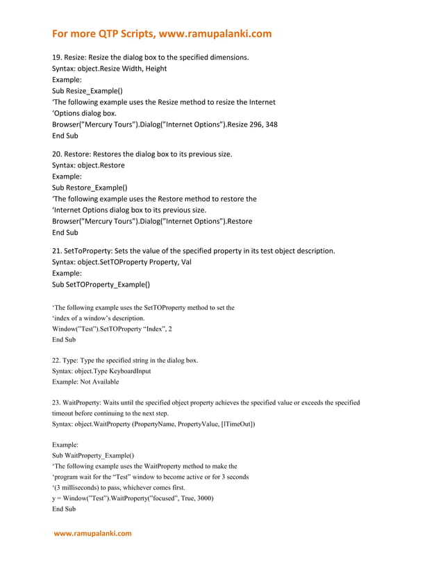 Qtp best tutorial | PDF