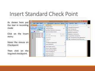 Qtp check points | PPT