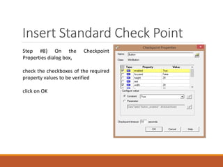 Qtp check points | PPT