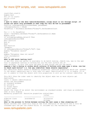 Qtp interview questions | DOC | Internet | Computing