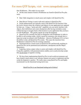 Qtp interview questions_1 | PDF