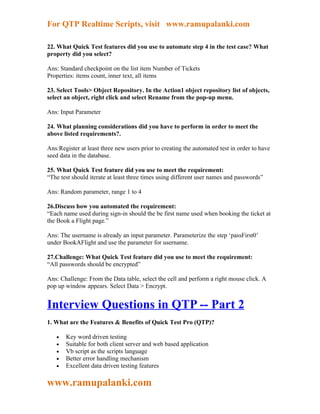 Qtp interview questions3 | PDF