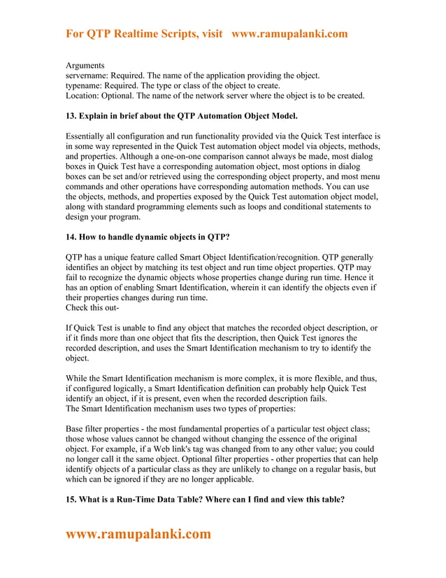 Qtp interview questions3 | PDF