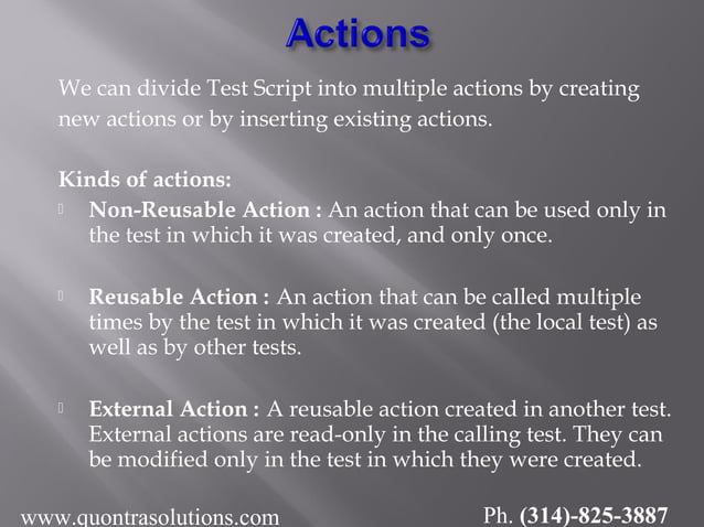 Qtp manual testing tutorials by QuontraSolutions | PPT | Computer ...