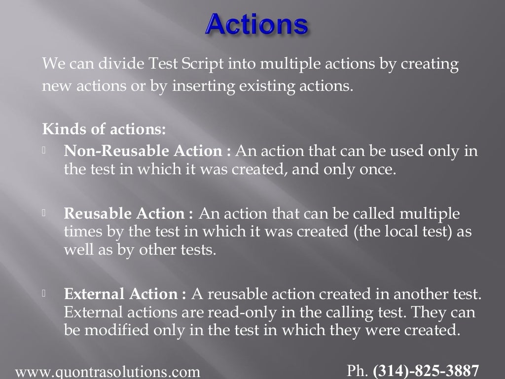Qtp Manual Testing Tutorials By Quontrasolutions