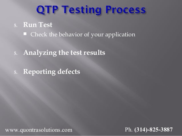 Qtp Manual Testing Tutorials By Quontrasolutions