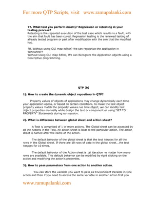 Qtp material for beginners | PDF