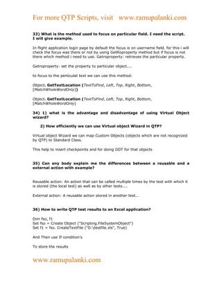 Qtp material for beginners | PDF