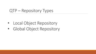 Qtp object repository | PPT