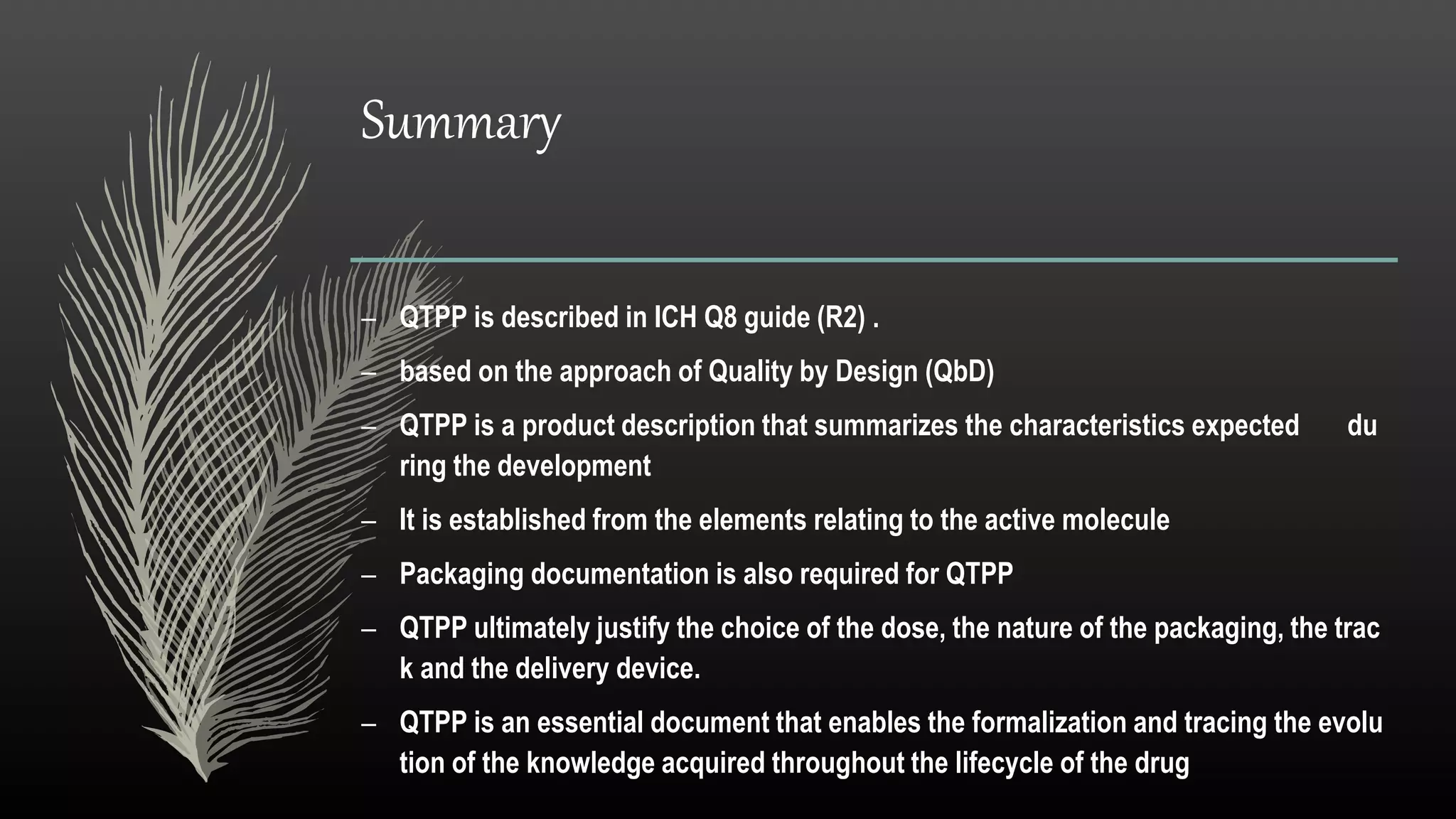 Quality target product profile (QTPP) | PPTX
