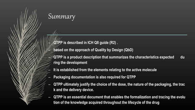 Quality target product profile (QTPP) | PPTX