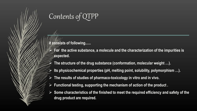 Quality target product profile (QTPP) | PPTX