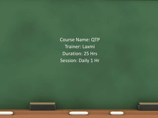 QTP Power Point Presentation | PPTX | Web Development | Internet