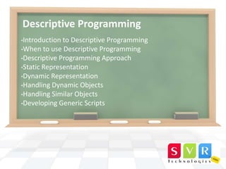 QTP Power Point Presentation | PPTX | Web Development | Internet