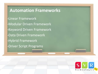 QTP Power Point Presentation | PPTX | Web Development | Internet