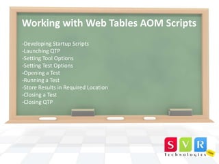 QTP Power Point Presentation | PPTX | Web Development | Internet