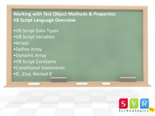 QTP Power Point Presentation | PPTX | Web Development | Internet