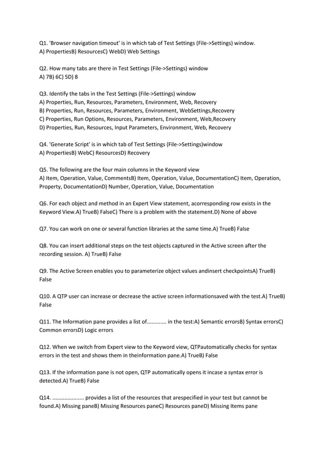 Qtp Questions Pdf