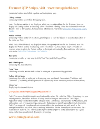 Qtp questions and answers | DOC