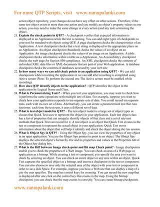 Qtp questions and answers | DOC