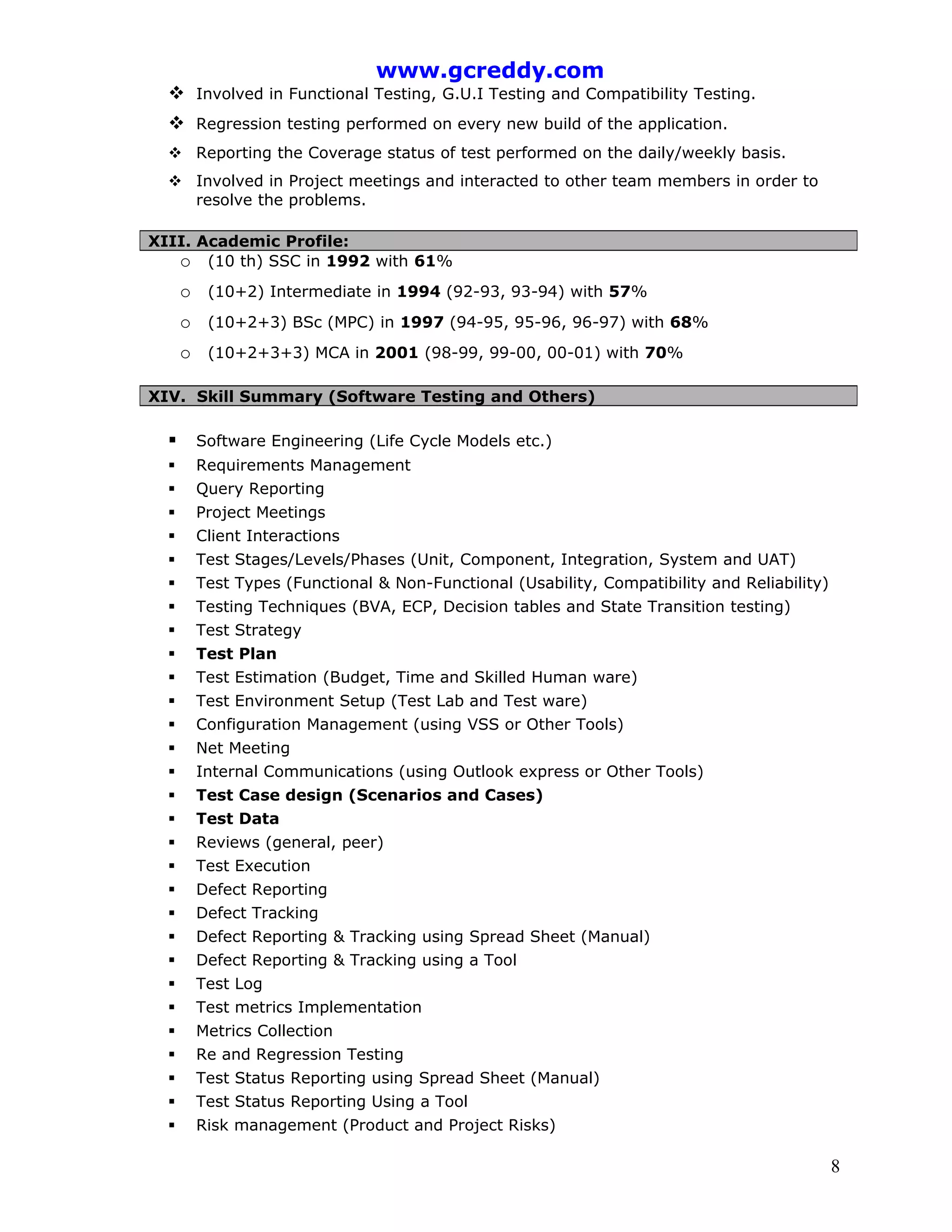 Qtp Resume | PDF