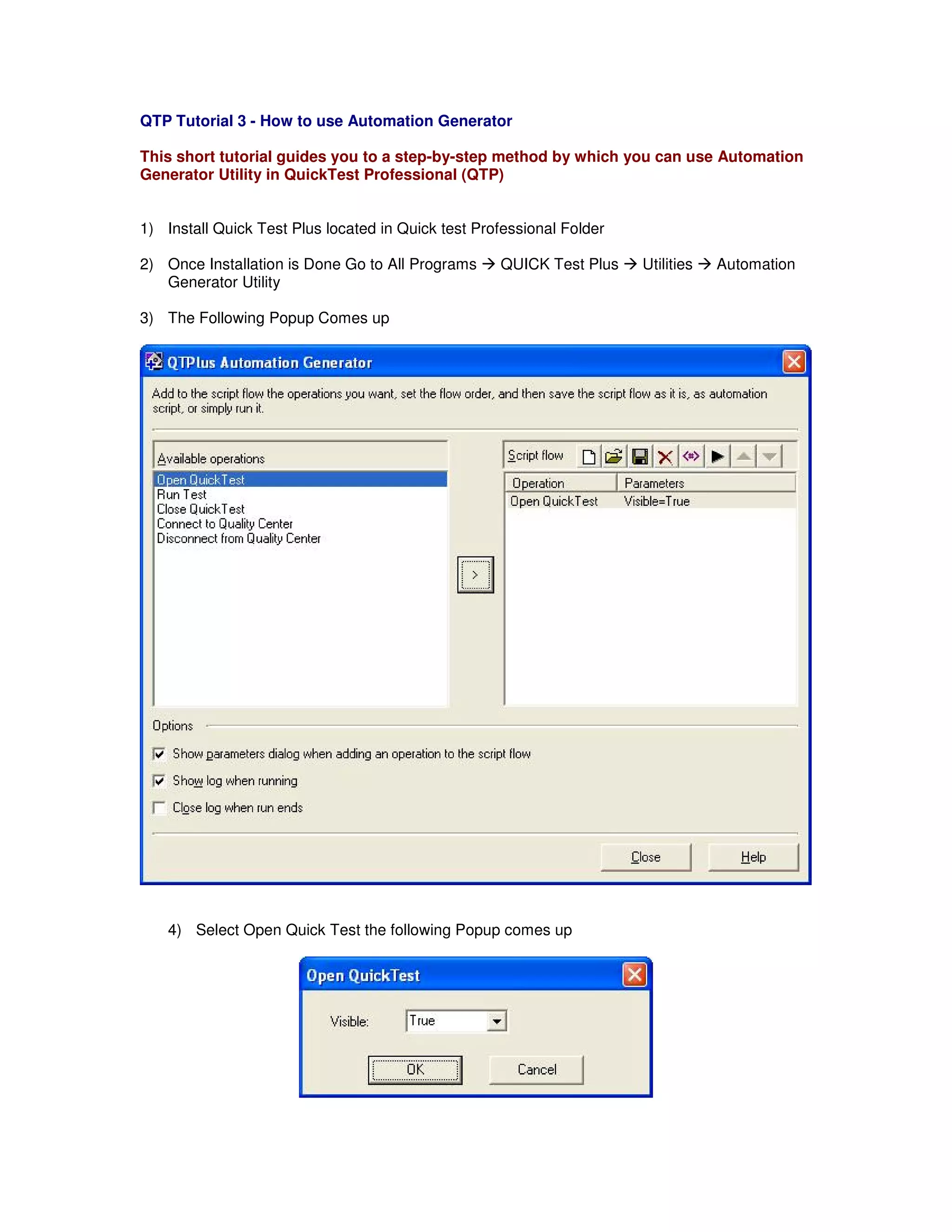 Qtp Tutorial 3 How To Use Automation Generator Pdf 7916