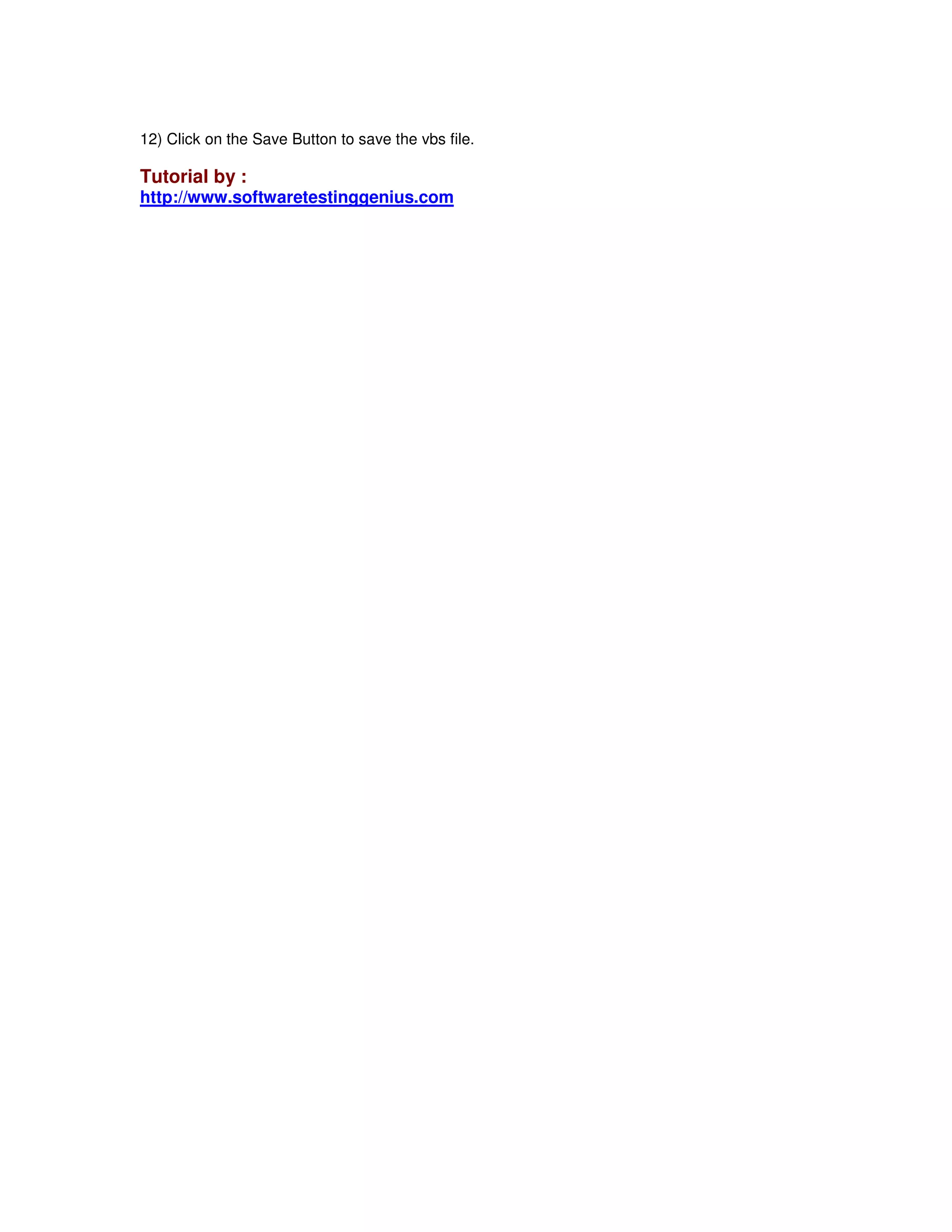 Qtp Tutorial 3 How To Use Automation Generator Pdf Computing