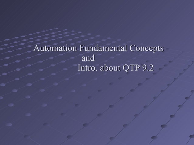 Qtp With Descriptive Programming | PPT