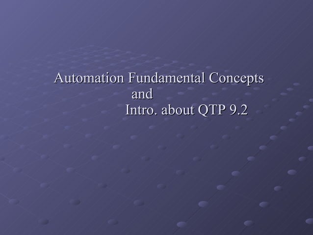 Qtp With Descriptive Programming Ppt 1706