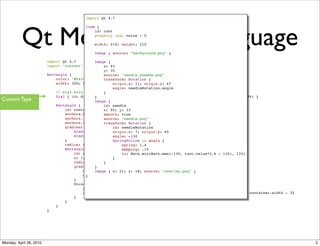 Qt quickatlinuxcollaborationsummit2010 | PPT