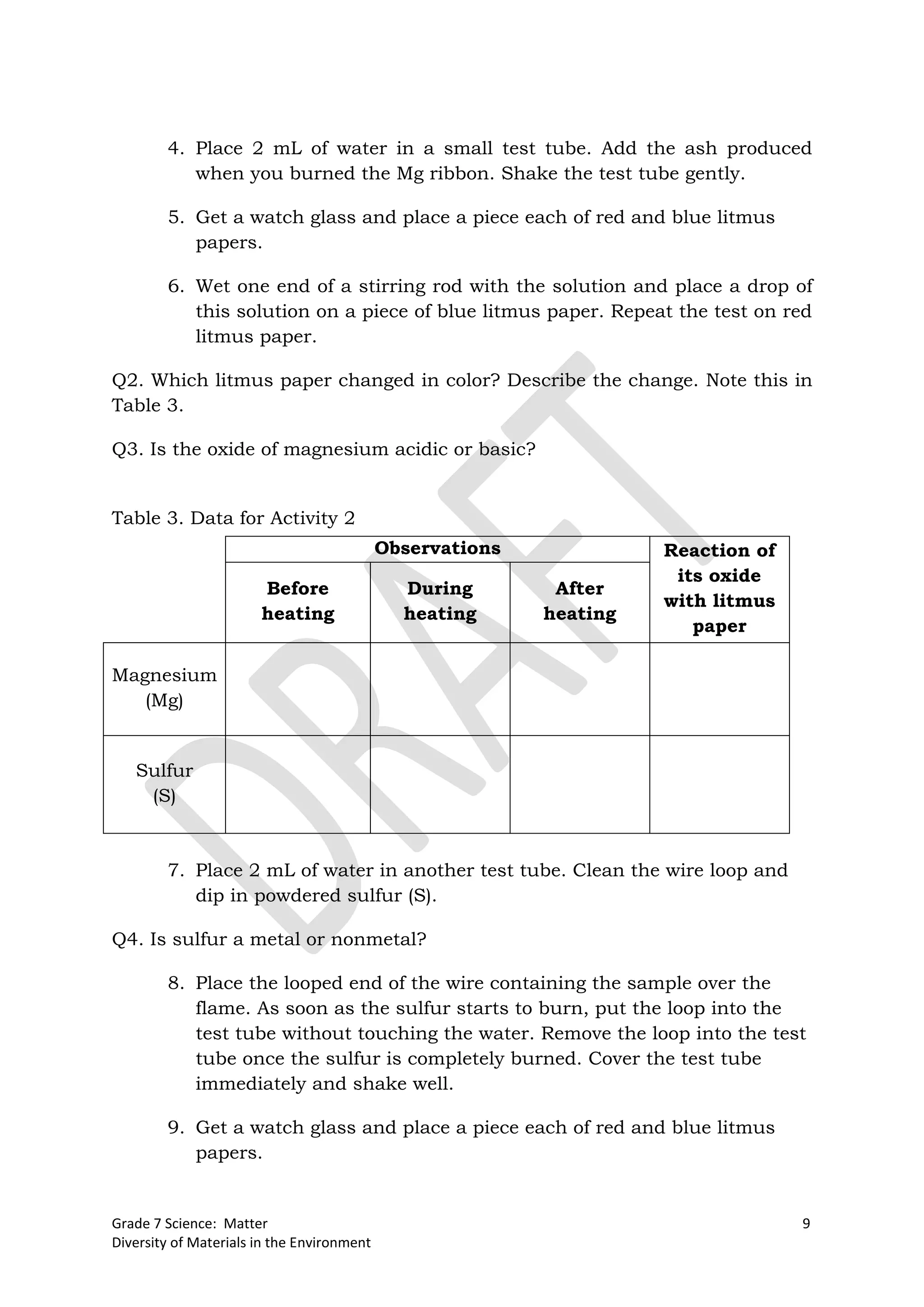 Qtr 1 module 5 metals & nonmetals | PDF
