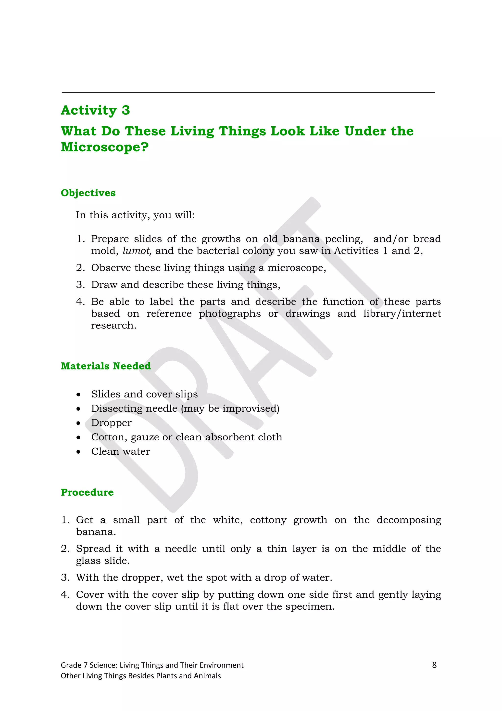 Qtr 2 module 3 other living things besides plants and animals | PDF