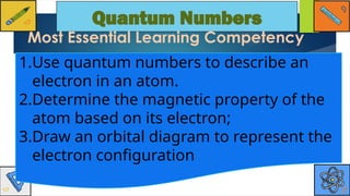 General Chemistry 1-QTR2 WEEK1-Quantum Numbers | PPT