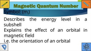 General Chemistry 1-QTR2 WEEK1-Quantum Numbers | PPTX