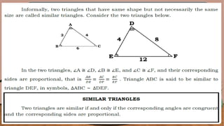 SIMILARITY OF TRIANGLES & PYTHAGOREAN THEOREM | PPTX