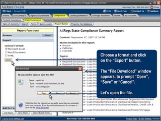AllRegs Report Builder | PPT