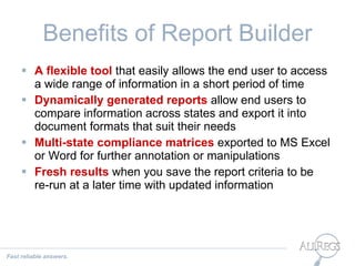 AllRegs Report Builder | PPS